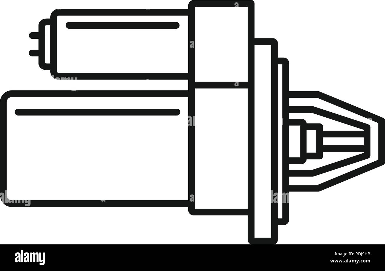 Sport car starter icon. Outline sport car starter vector icon for web ...