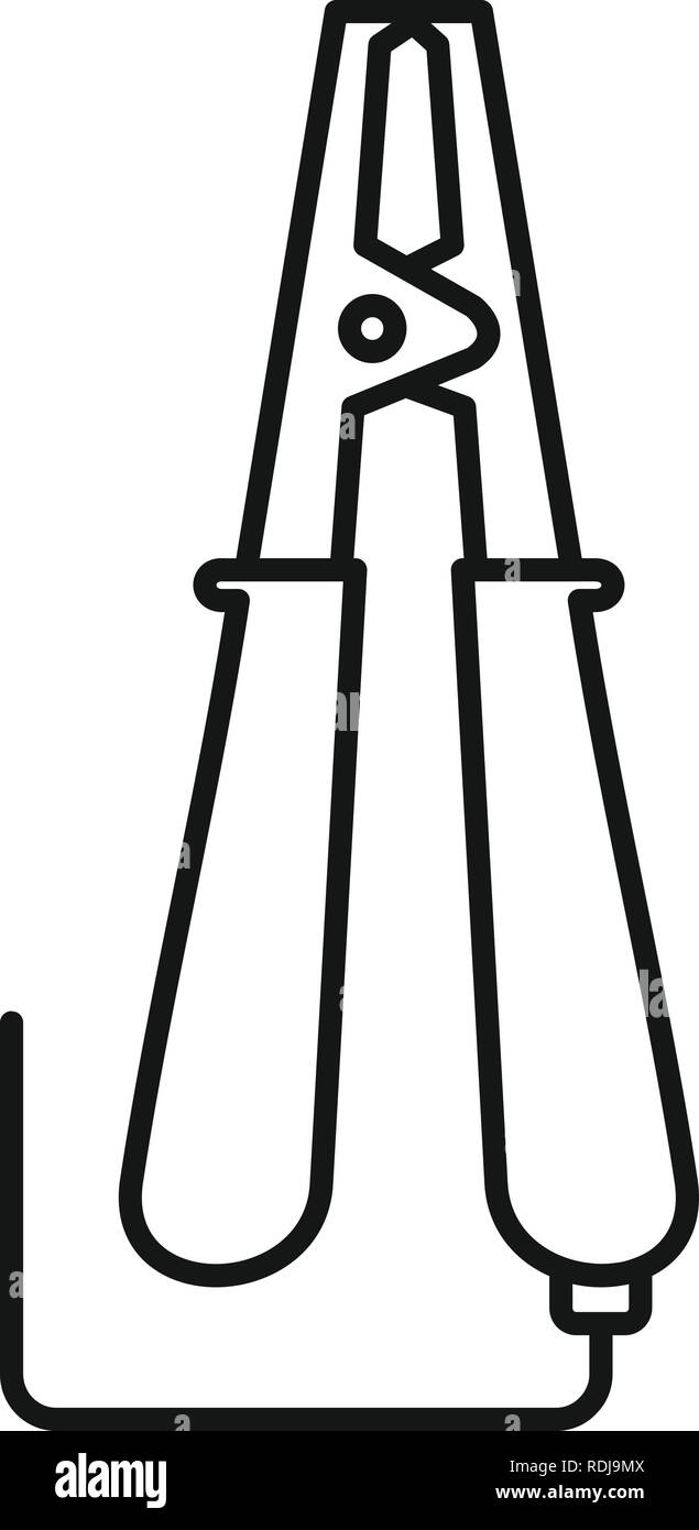 Car lighting cables icon. Outline car lighting cables vector icon for ...