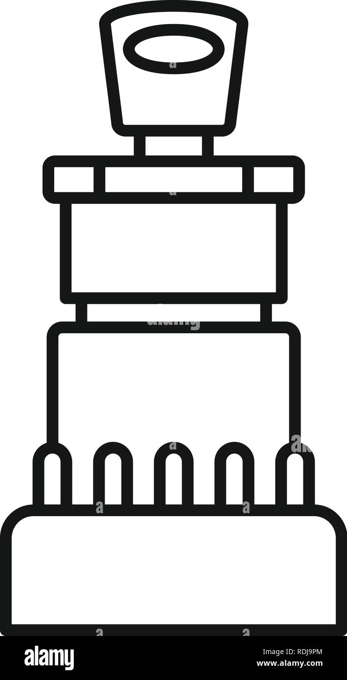 Car ignition lock icon. Outline car ignition lock vector icon for web ...
