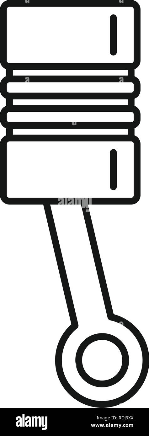 Car engine piston icon. Outline car engine piston vector icon for web ...