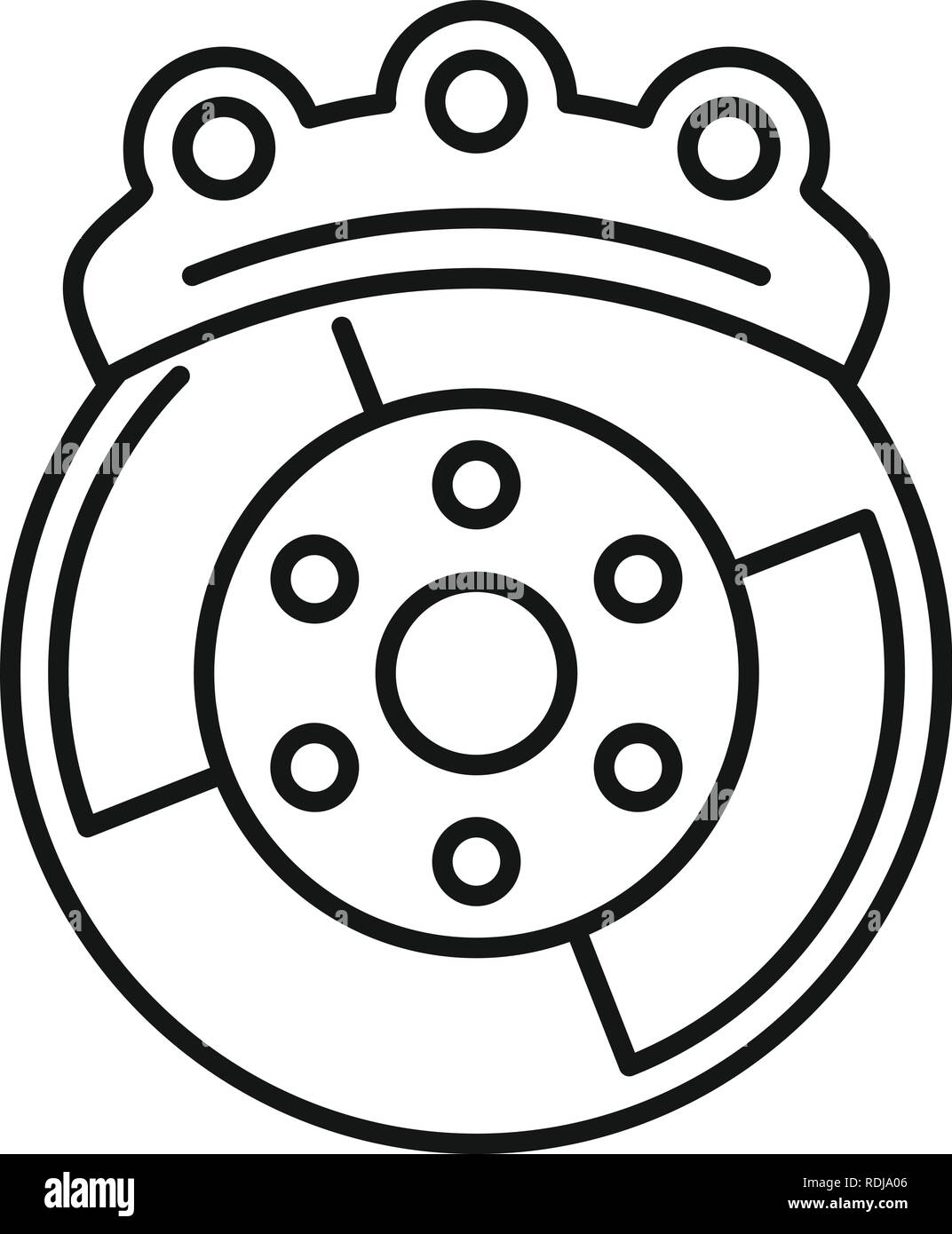 Car brake disc icon. Outline car brake disc vector icon for web design ...