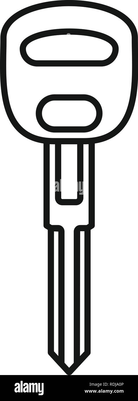 Car door key icon. Outline car door key vector icon for web design ...