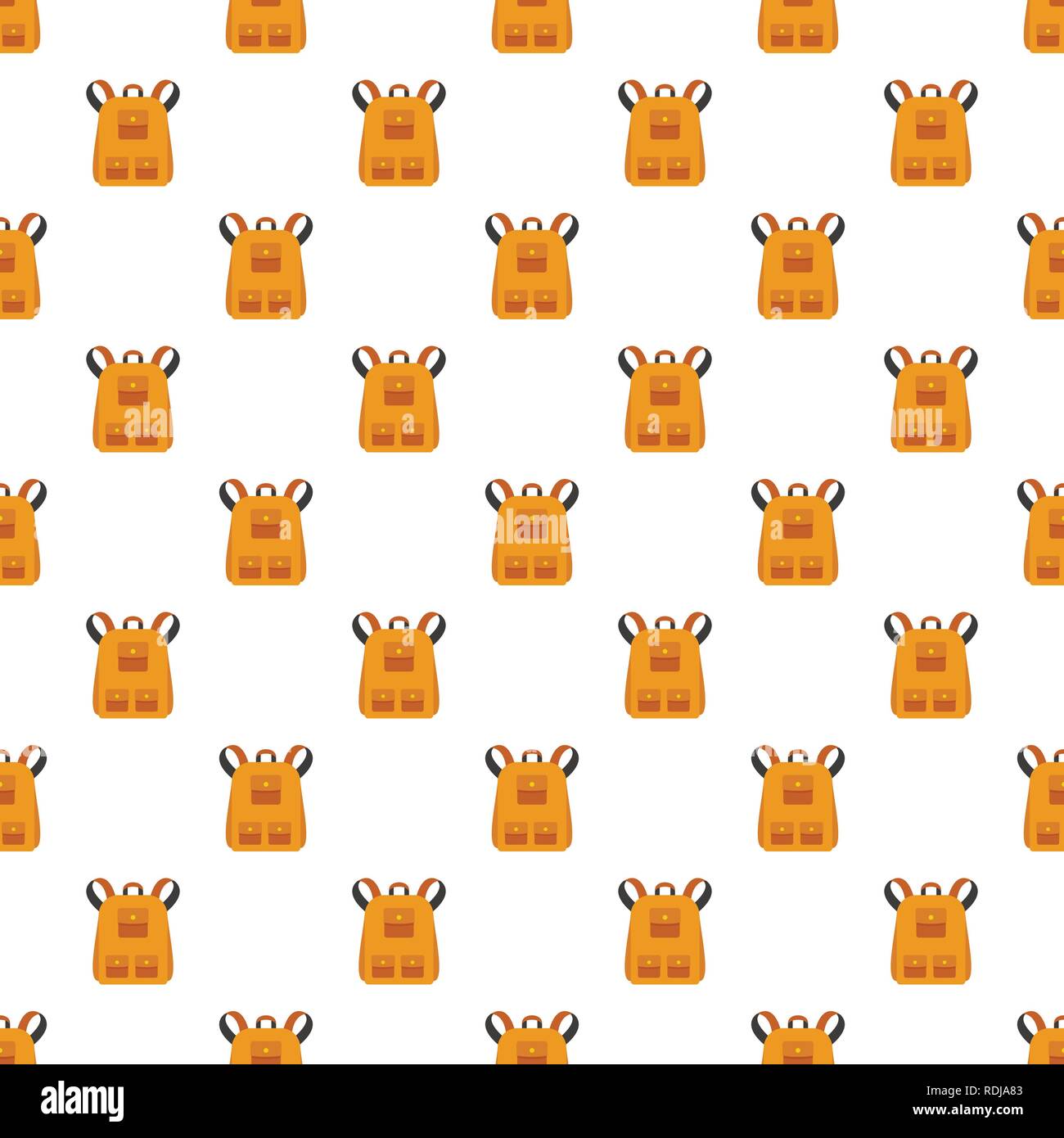 Traditional backpack pattern seamless vector repeat for any web design ...