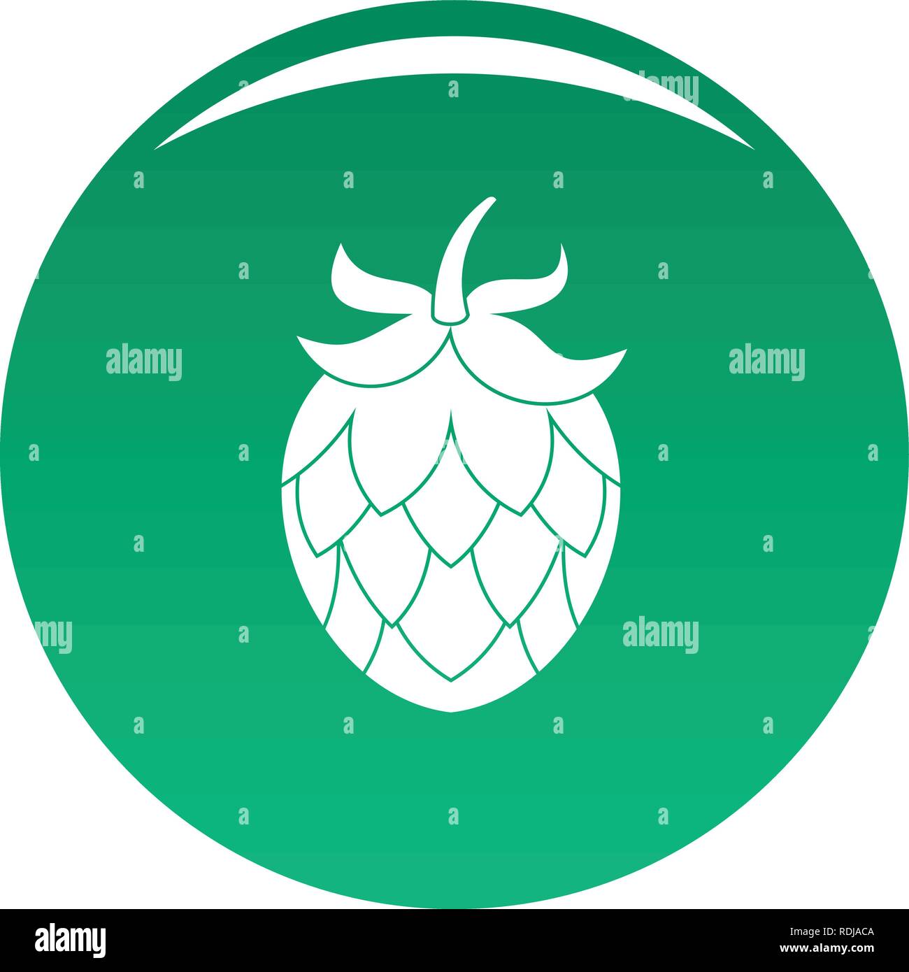 Hop icon. Simple illustration of hop vector icon for any design green ...