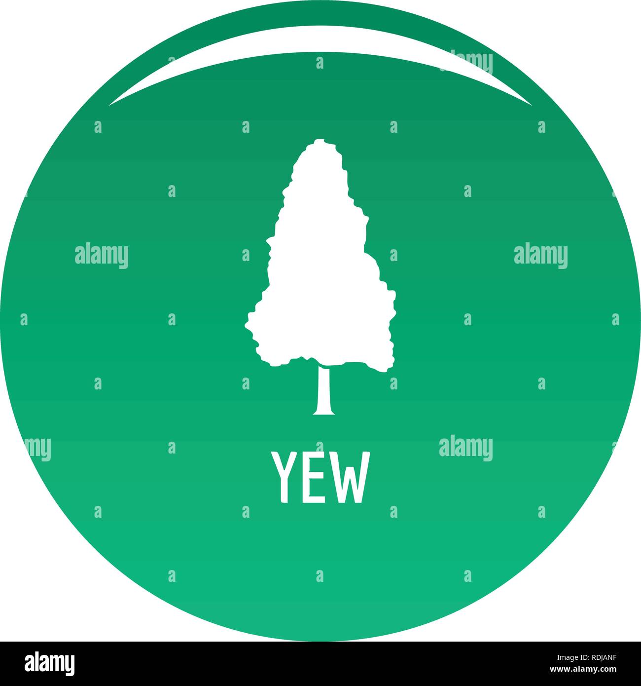 Yew tree icon. Simple illustration of yew tree vector icon for any ...