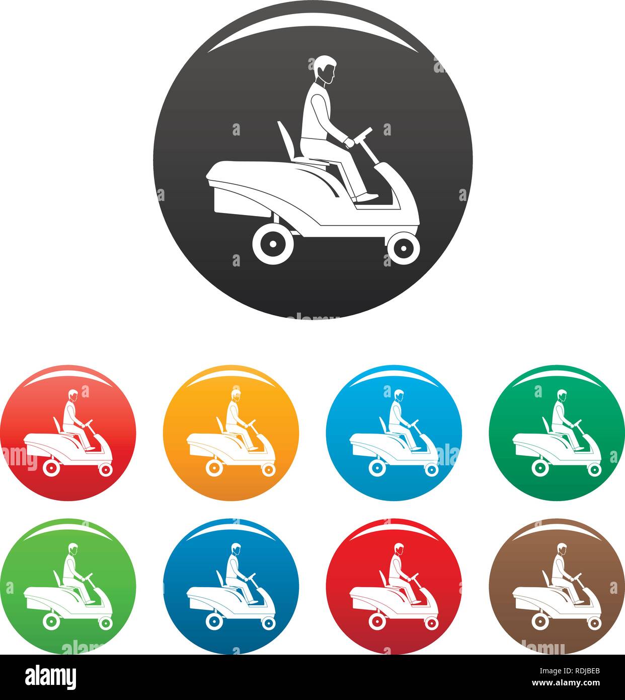 Ride on grass cutter Stock Vector Images - Alamy