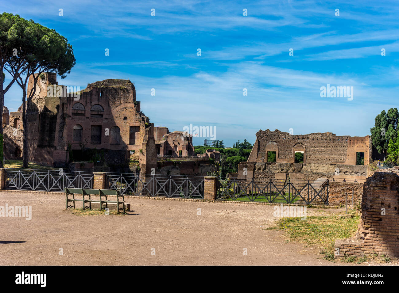 Rome, Italy - 24 June 2018: The ancient ruins of Hippodrome Of Domitian ...
