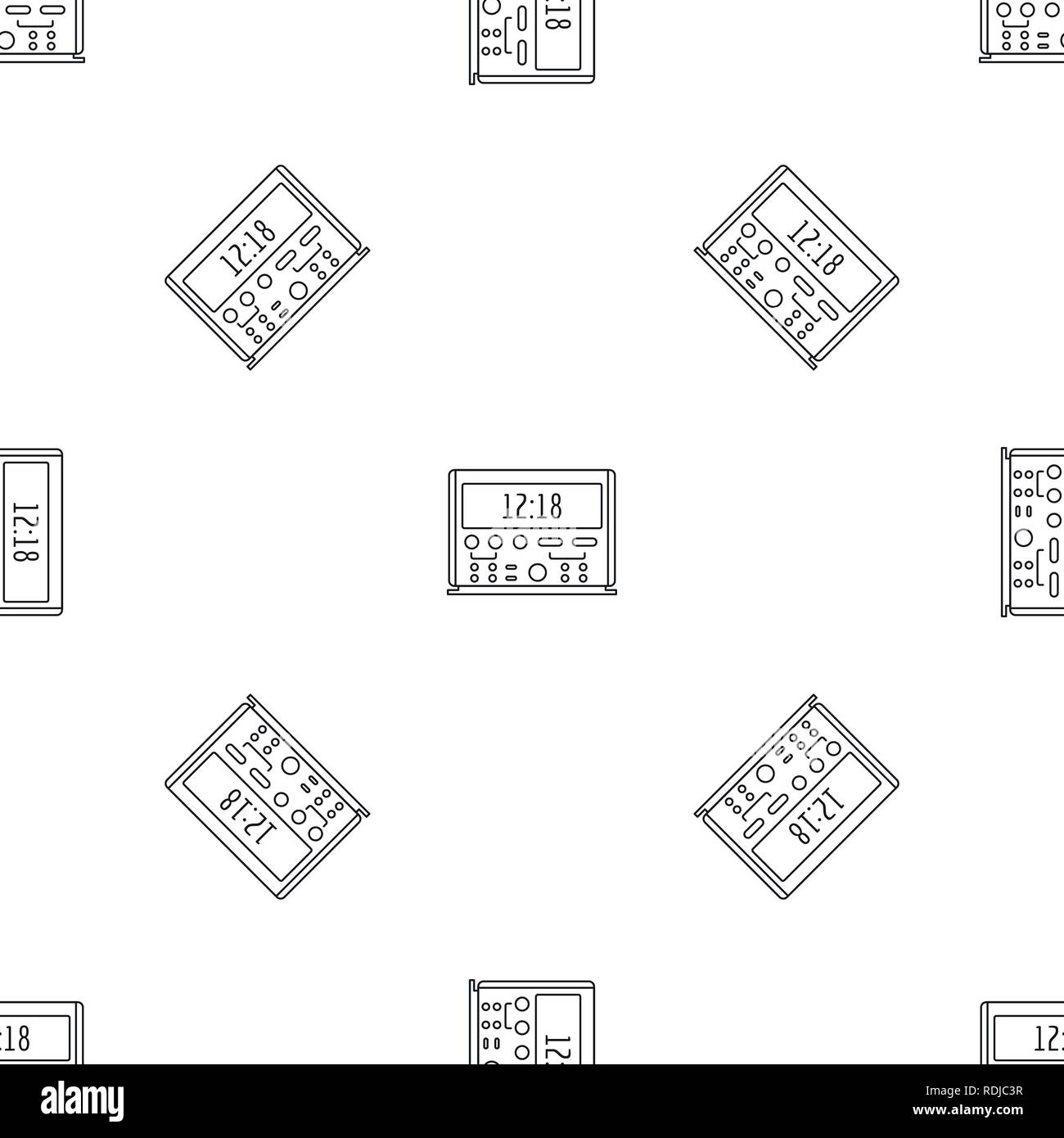 Digital clock icon. Outline illustration of digital clock vector icon ...