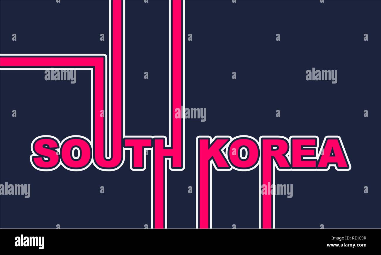 South Korea text Stock Vector Image & Art - Alamy