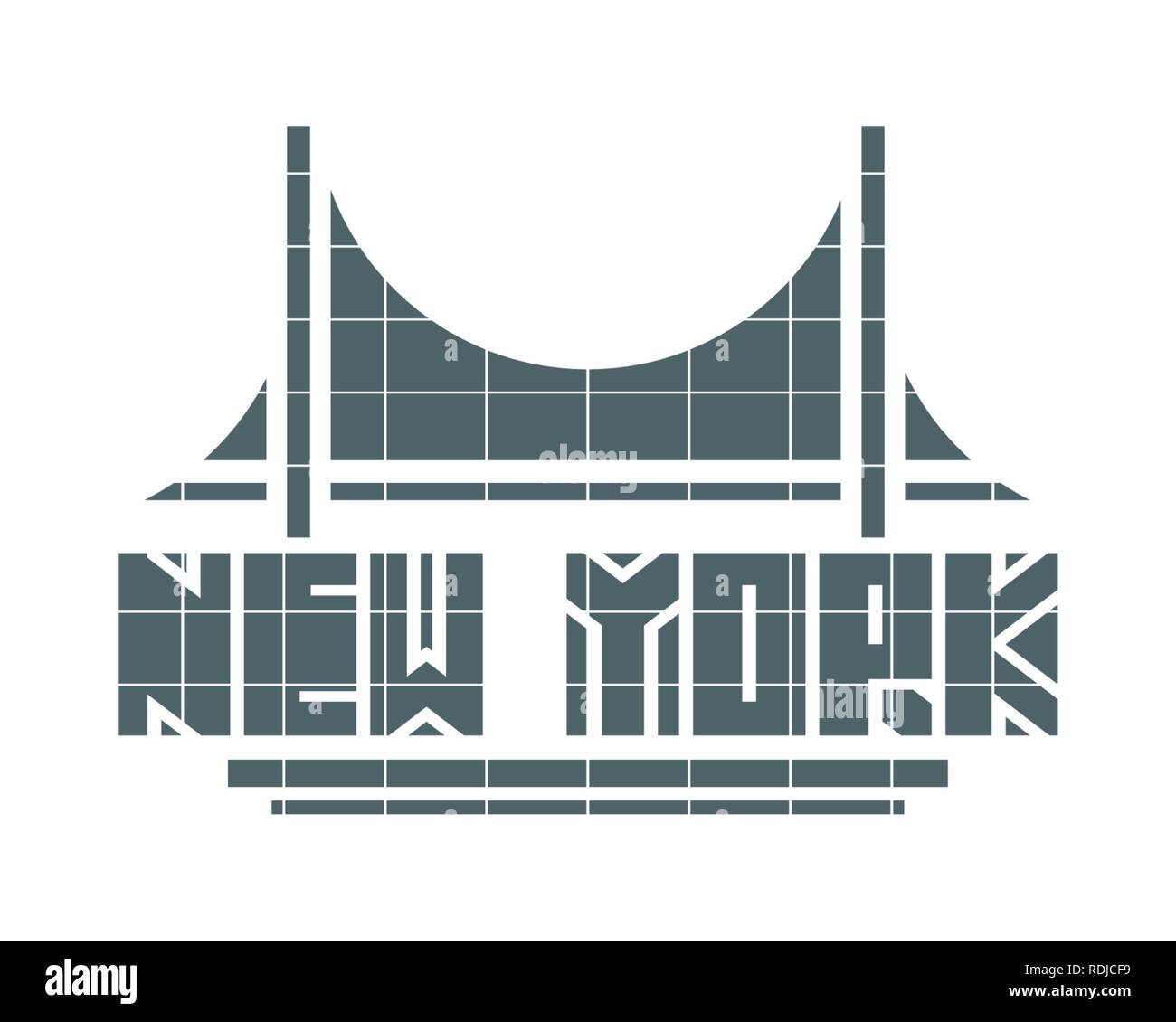 New York city. Creative Typography Poster Concept Stock Vector Image ...