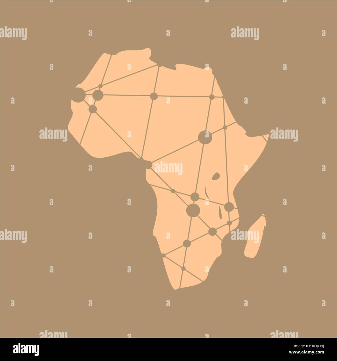 South africa polygonal map hi-res stock photography and images - Alamy