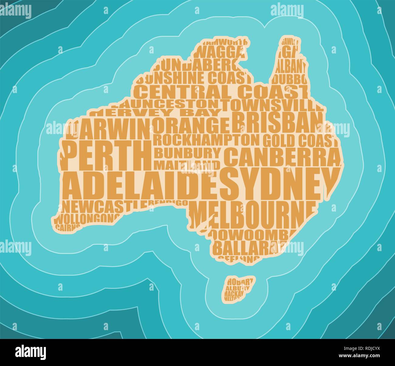 Map of Australia Stock Vector Image & Art - Alamy