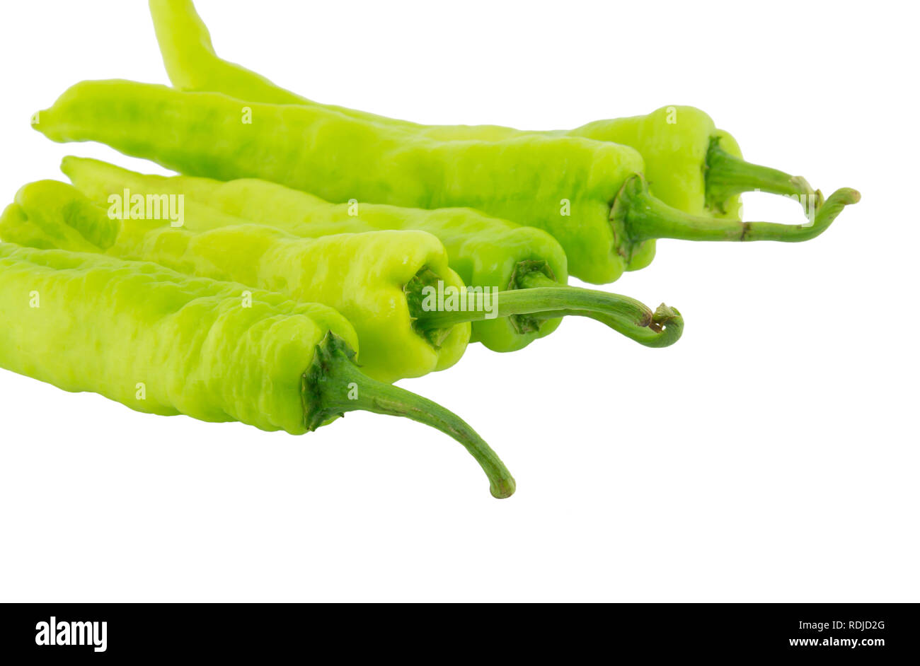 Green pepper isolated on white background Stock Photo - Alamy