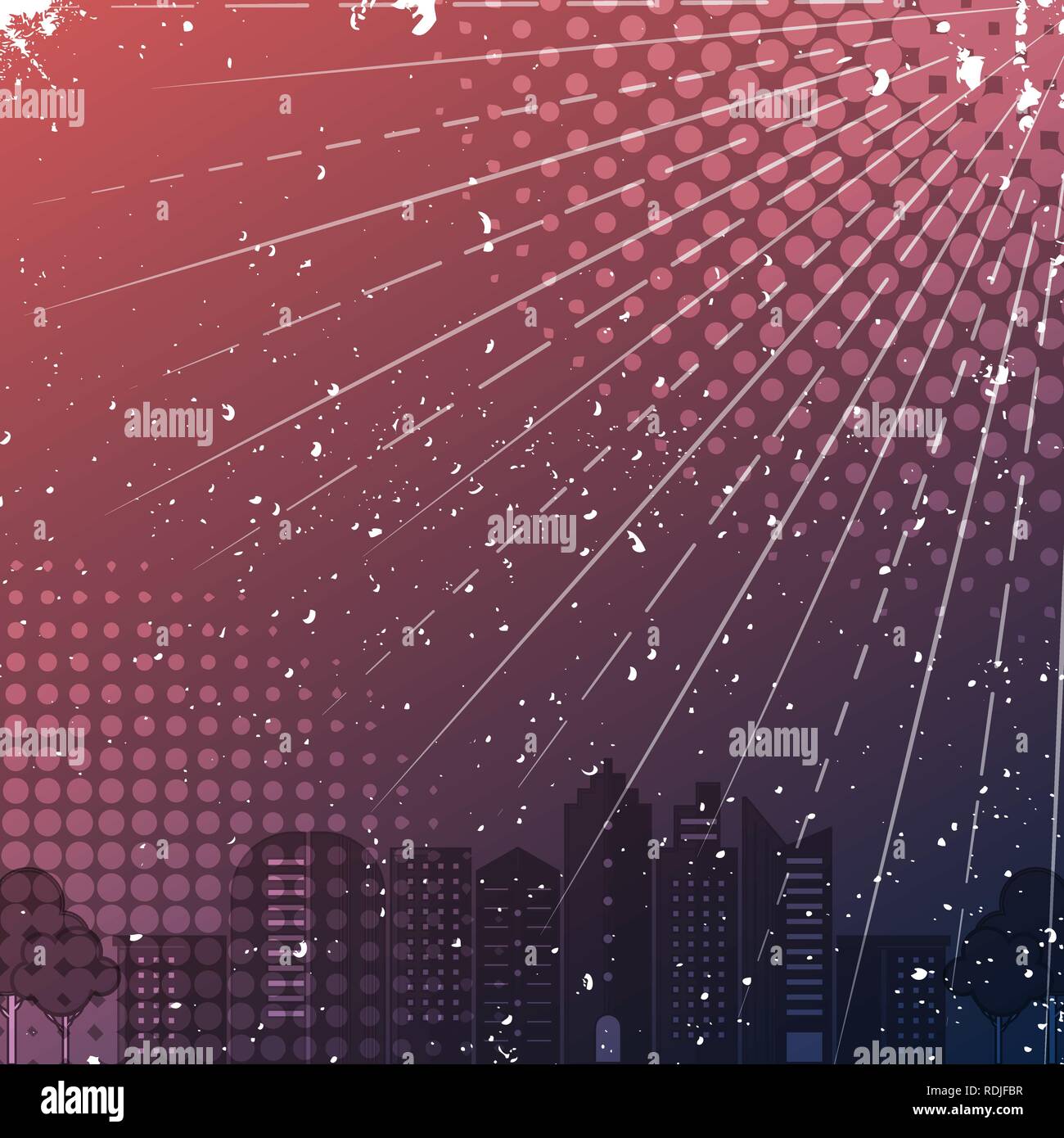 Created city in comic frame background, stock vector Stock Vector Image ...