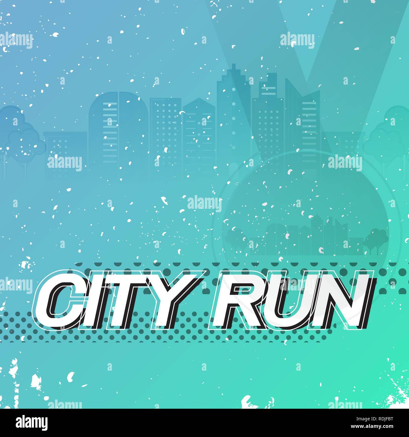 Created city run in comic frame background, stock vector Stock Vector ...