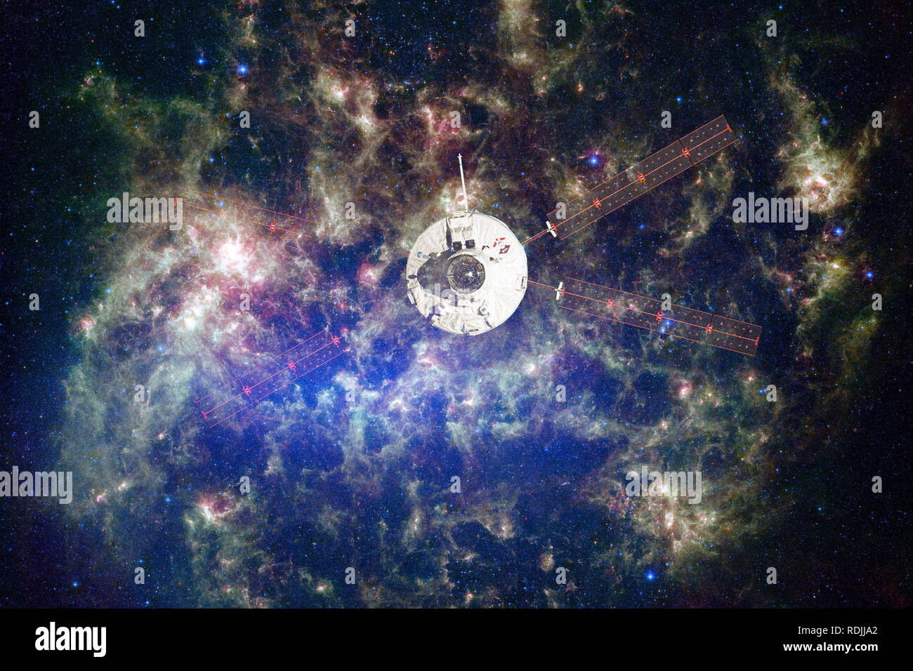 Spacecraft launch into space. Beauty of outer space. Billions of ...