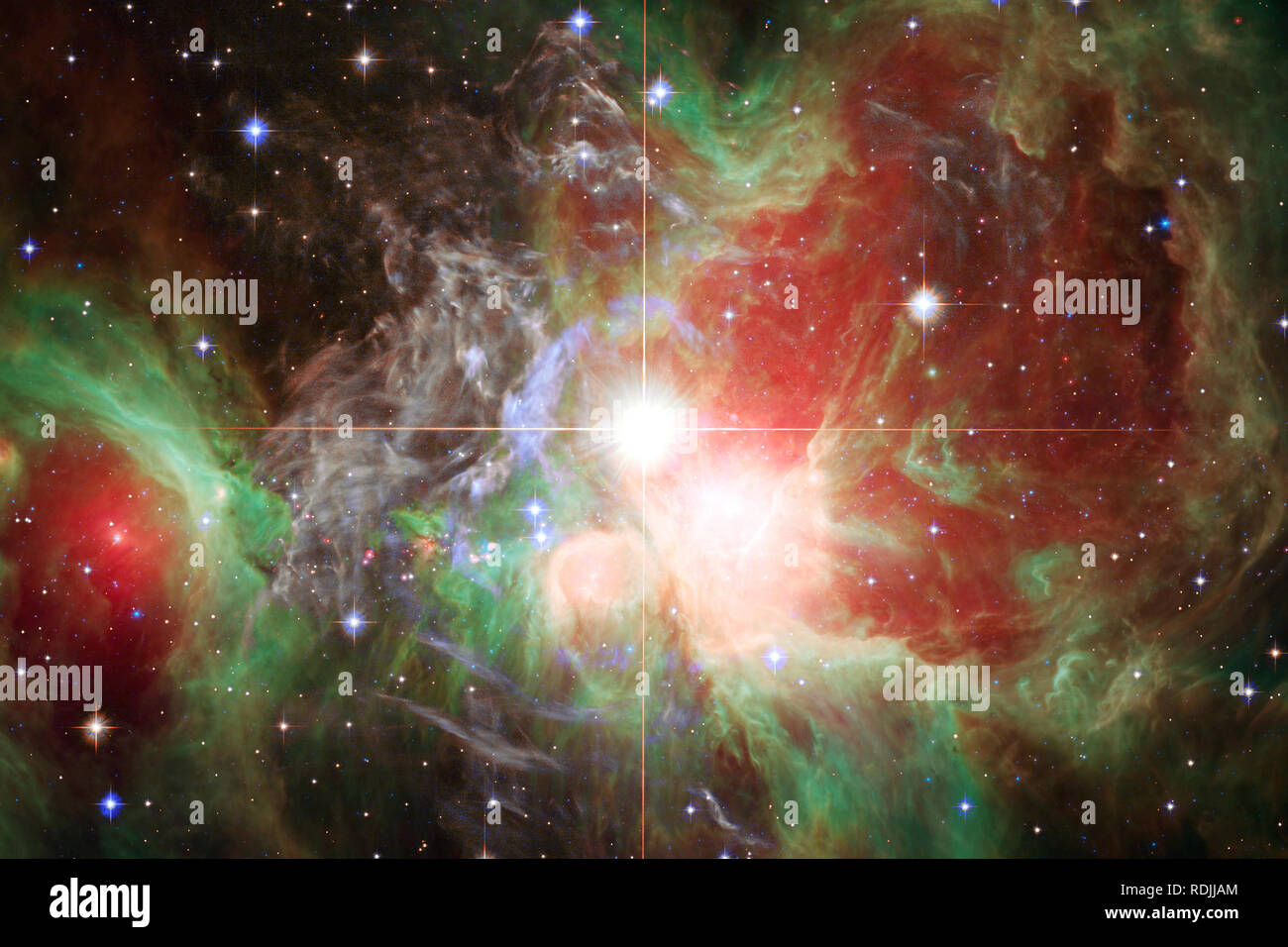 Cosmic landscape, colorful science fiction wallpaper with endless outer ...