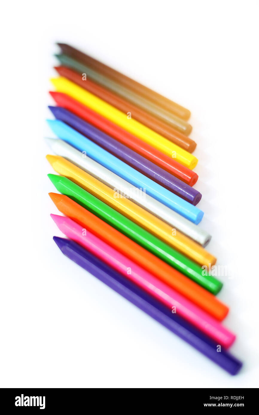 Beautiful colored in a row.Colored sketch for drawing. Isolated on the ...