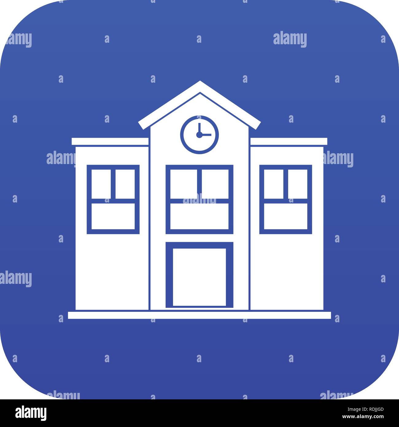 School icon digital blue Stock Vector Image & Art - Alamy