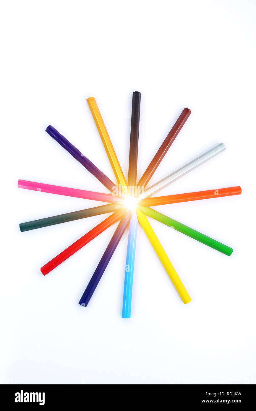 Design of many different color. Isolated on the white background Stock ...