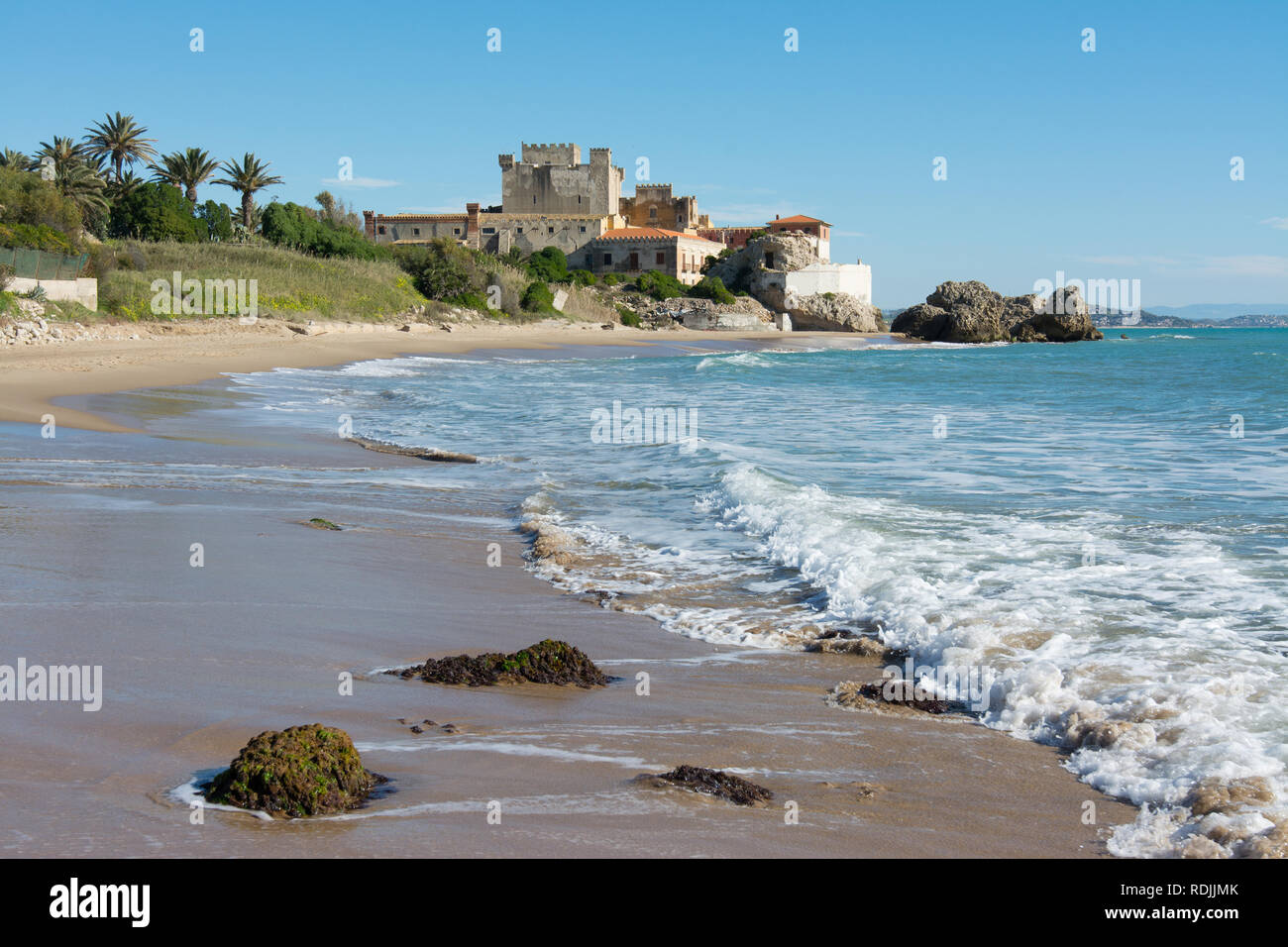 Sicilian castles. Falconara Castle, Sutera Stock Photo - Alamy