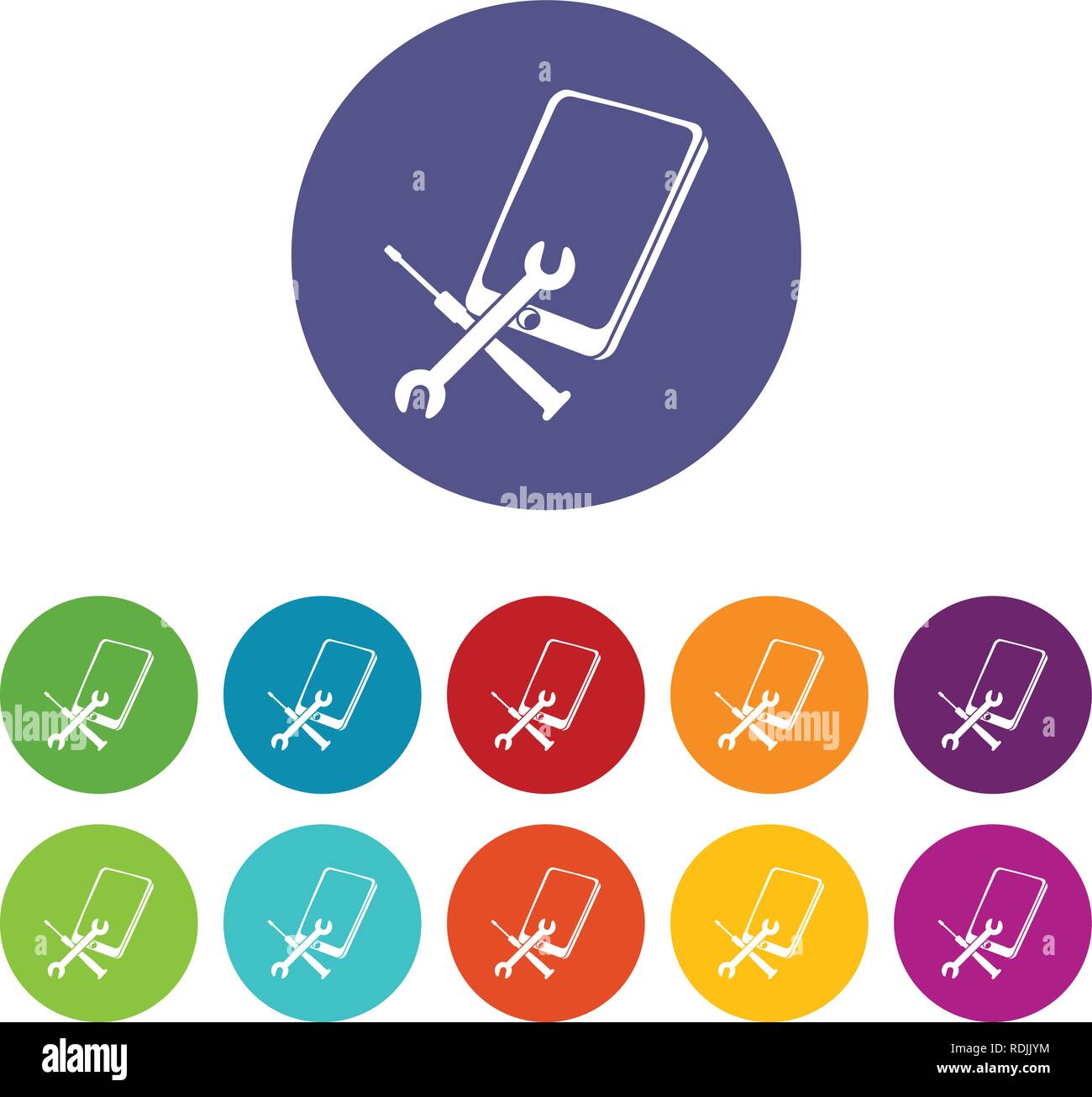 Repair smartphone icons set vector color Stock Vector Image & Art - Alamy