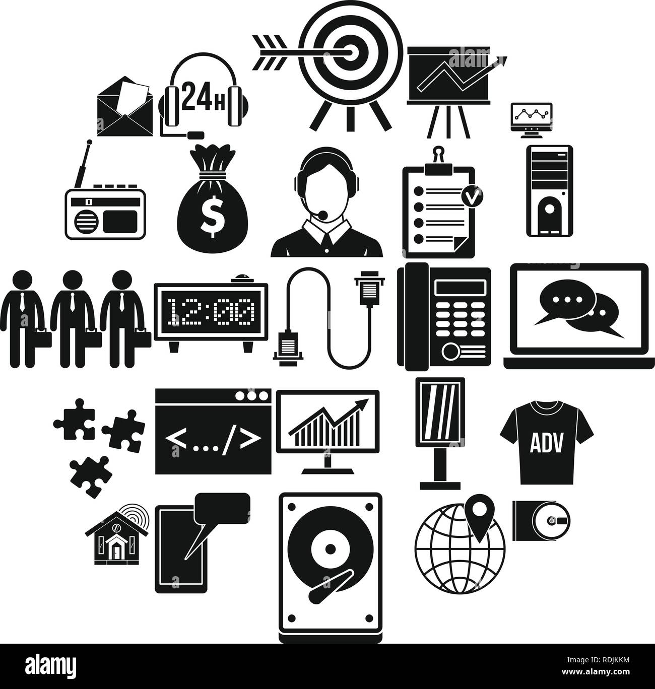 Software system icons set, simple style Stock Vector Image & Art - Alamy