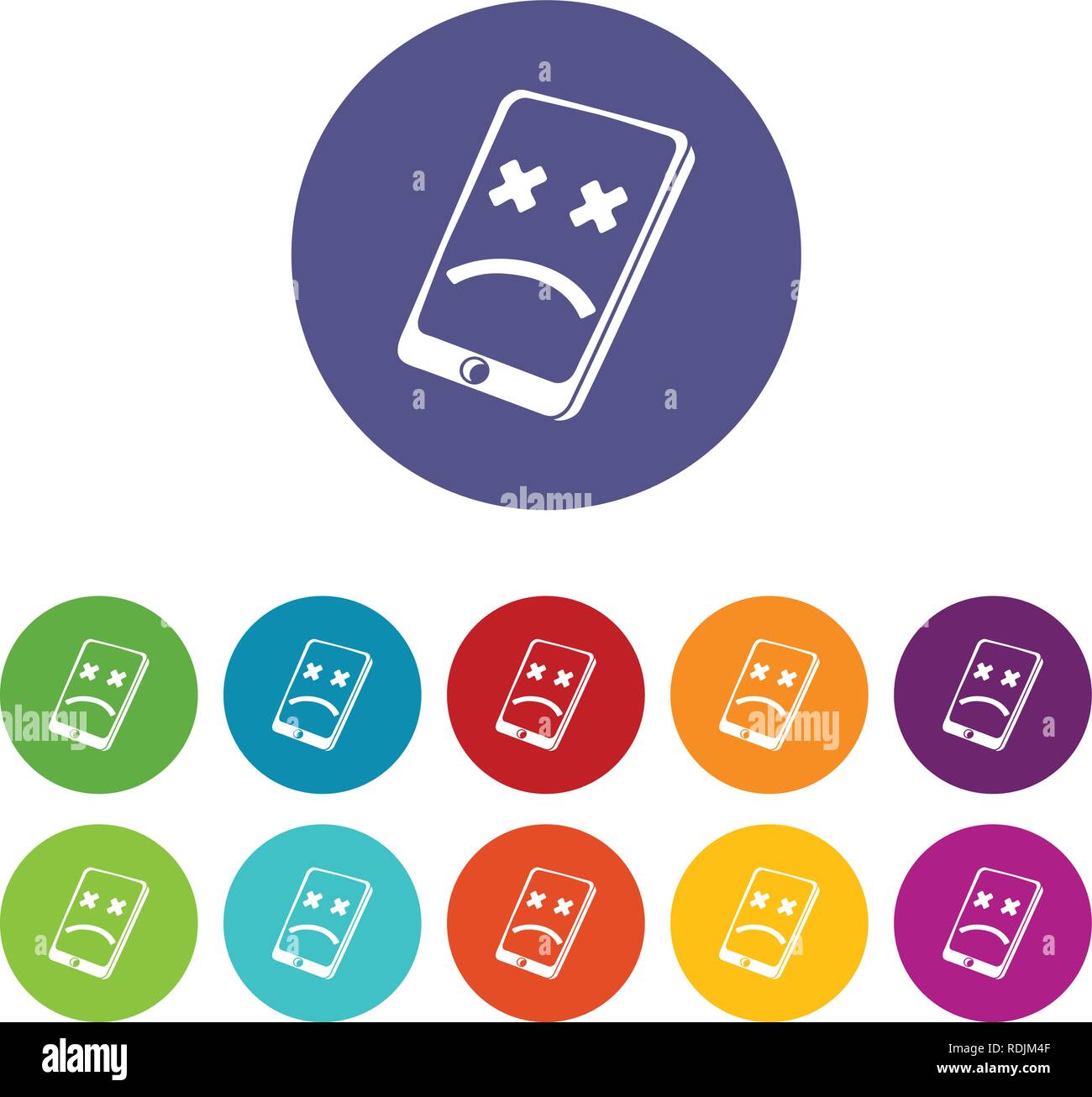 Dead smartphone icons set vector color Stock Vector Image & Art - Alamy