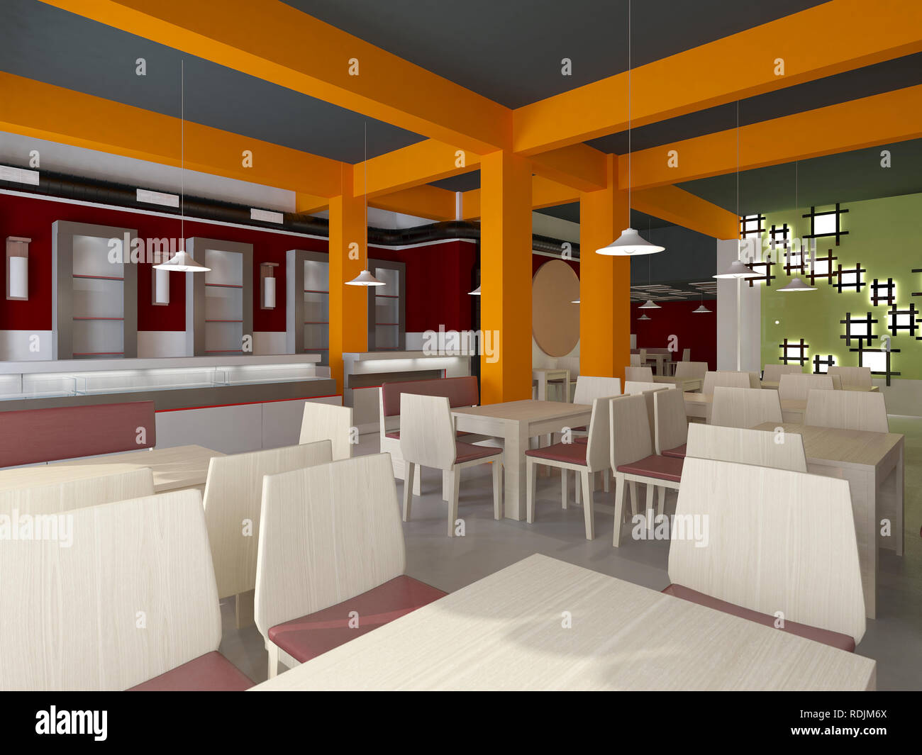 3d restaurant rendering Stock Photo - Alamy