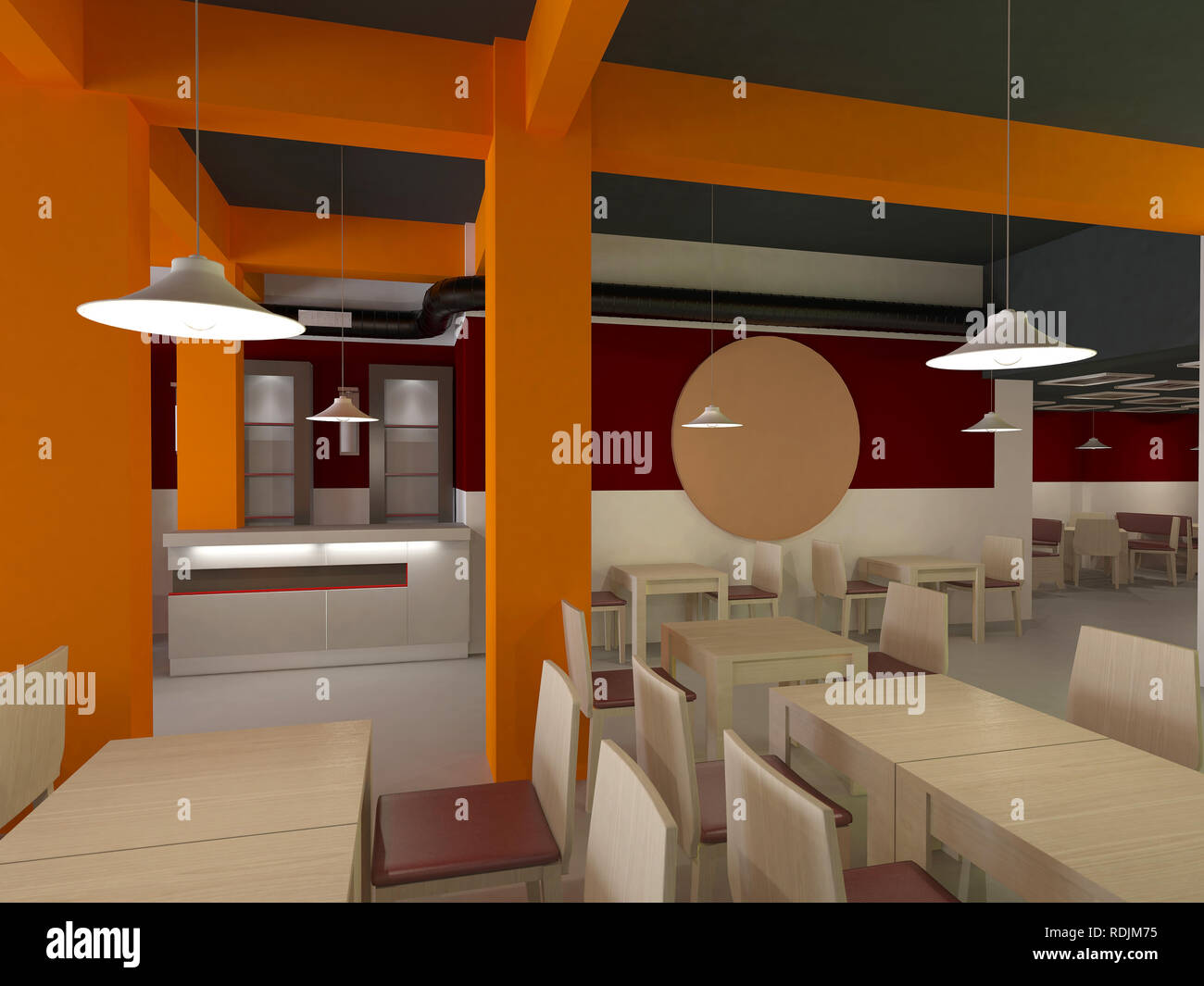 3d restaurant rendering Stock Photo - Alamy