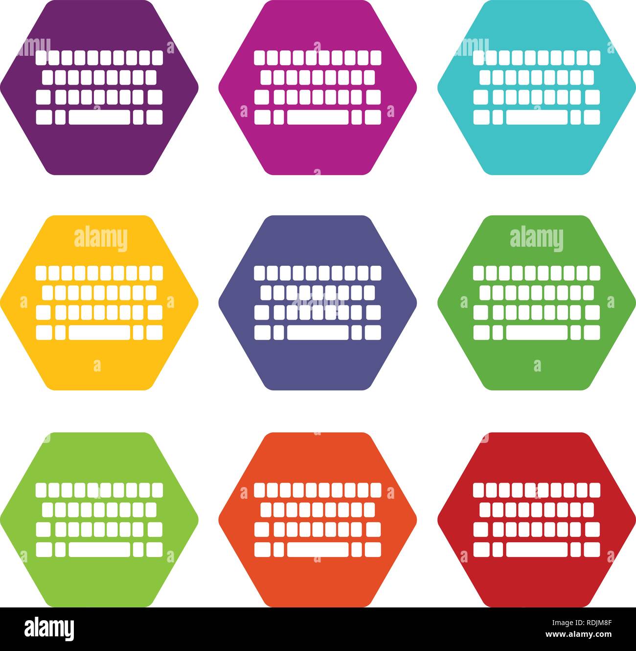 Keyboard icons set 9 vector Stock Vector Image & Art - Alamy