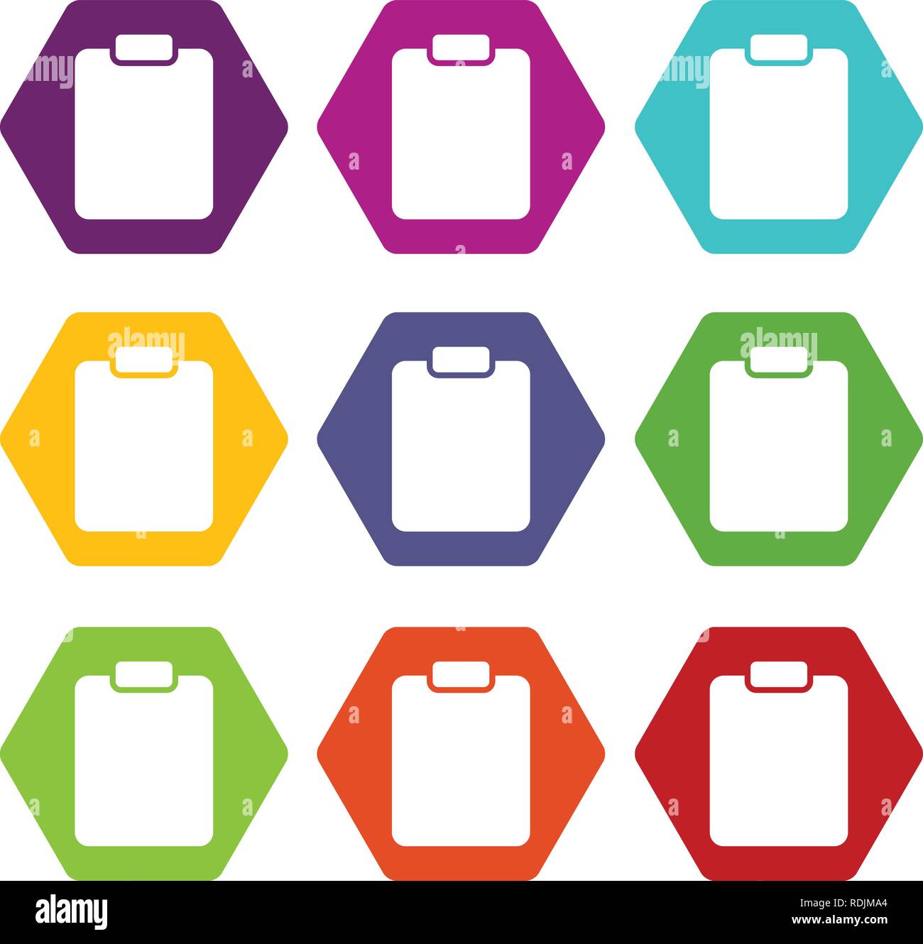 Document plan icons set 9 vector Stock Vector Image & Art - Alamy