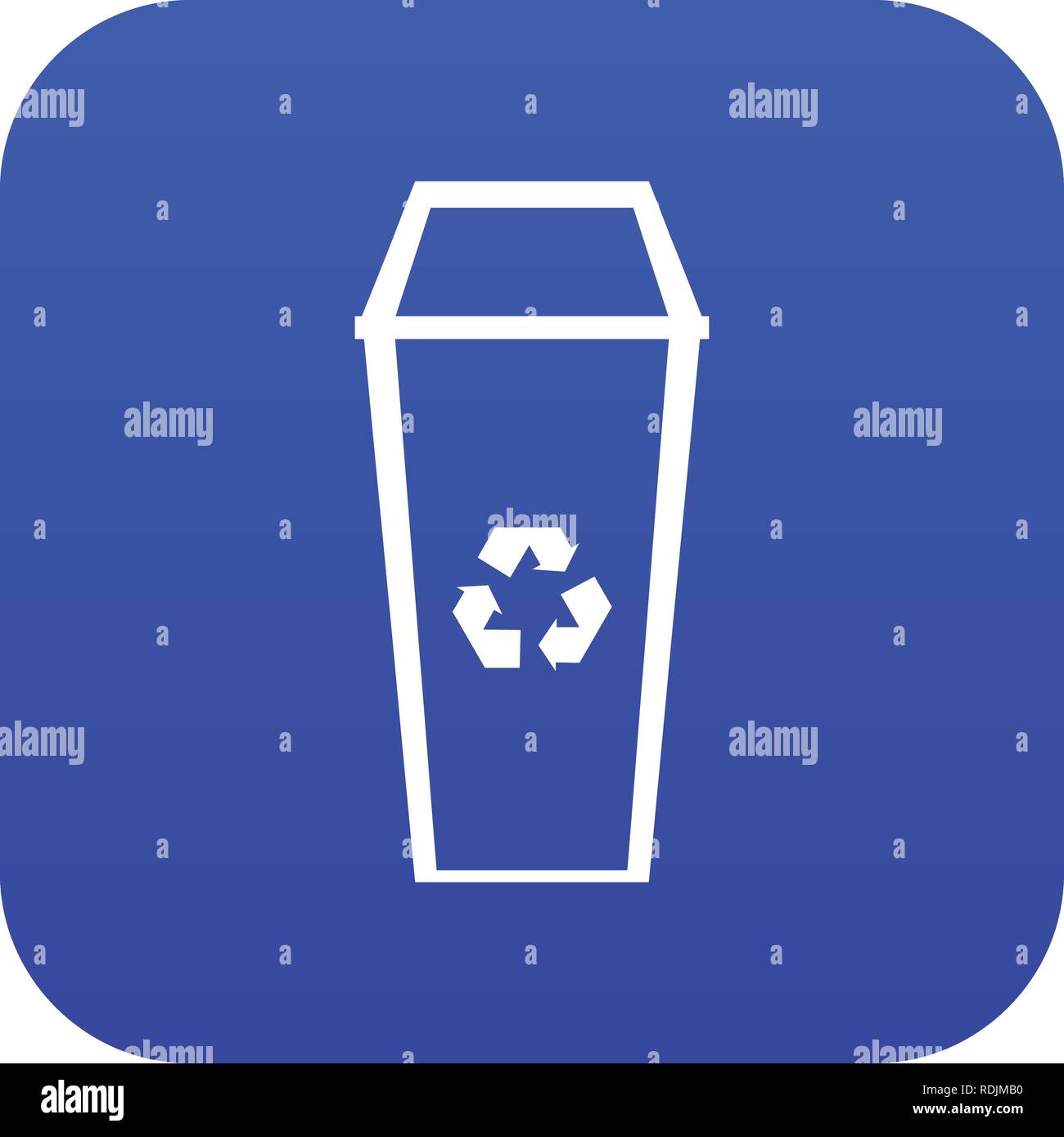 Trash can icon digital blue Stock Vector Image & Art - Alamy