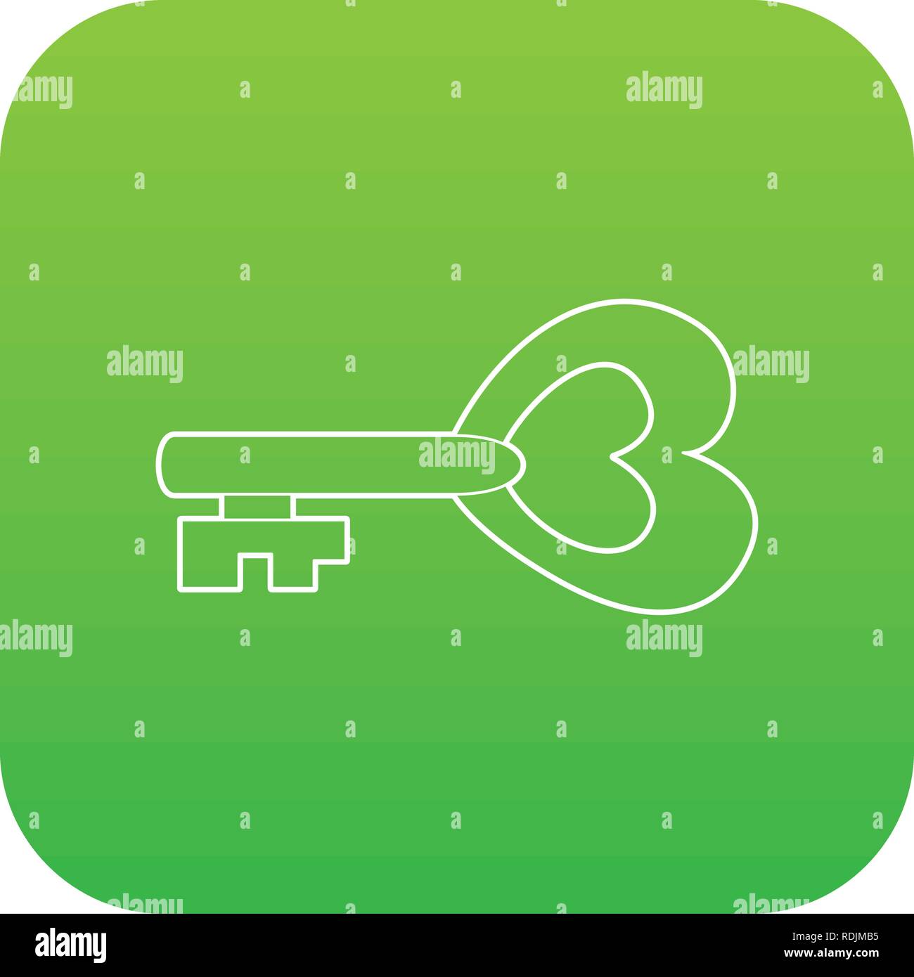 Key to heart icon green vector Stock Vector Image & Art - Alamy