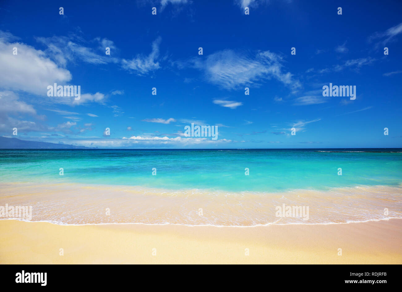 Amazing hawaiian beach Stock Photo - Alamy