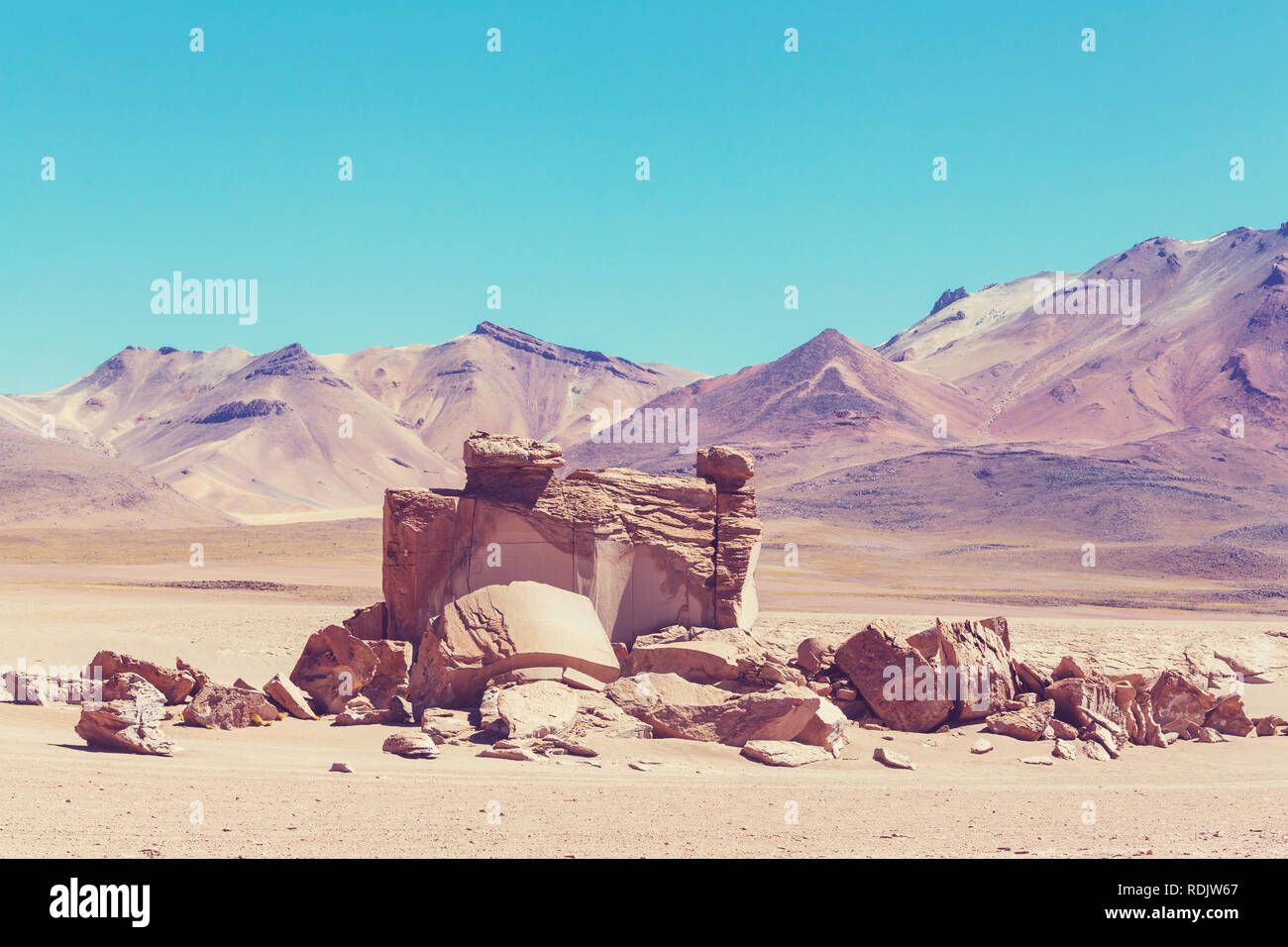High snowy mountains in Bolivia Stock Photo - Alamy