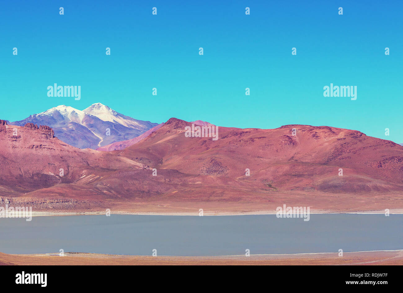 High snowy mountains in Bolivia Stock Photo - Alamy