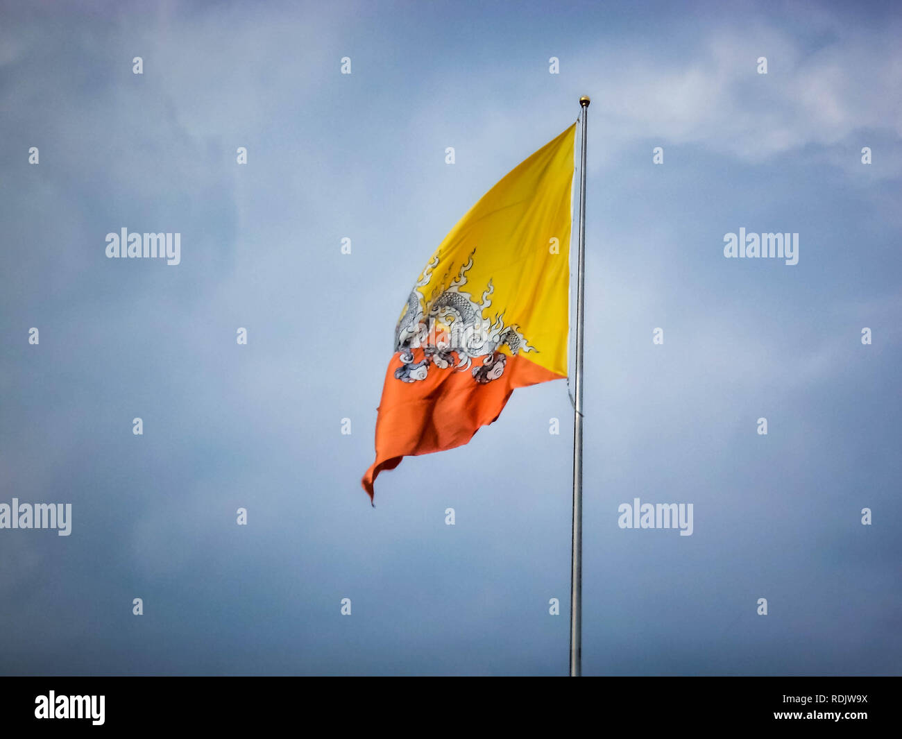 National flag of bhutan hi-res stock photography and images - Alamy