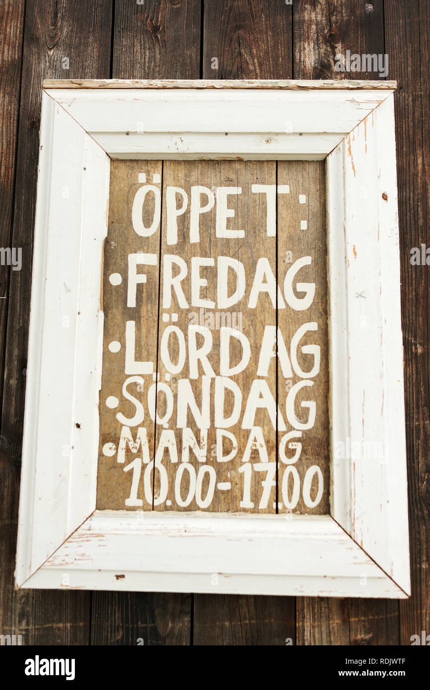 Information sign in frame Stock Photo - Alamy