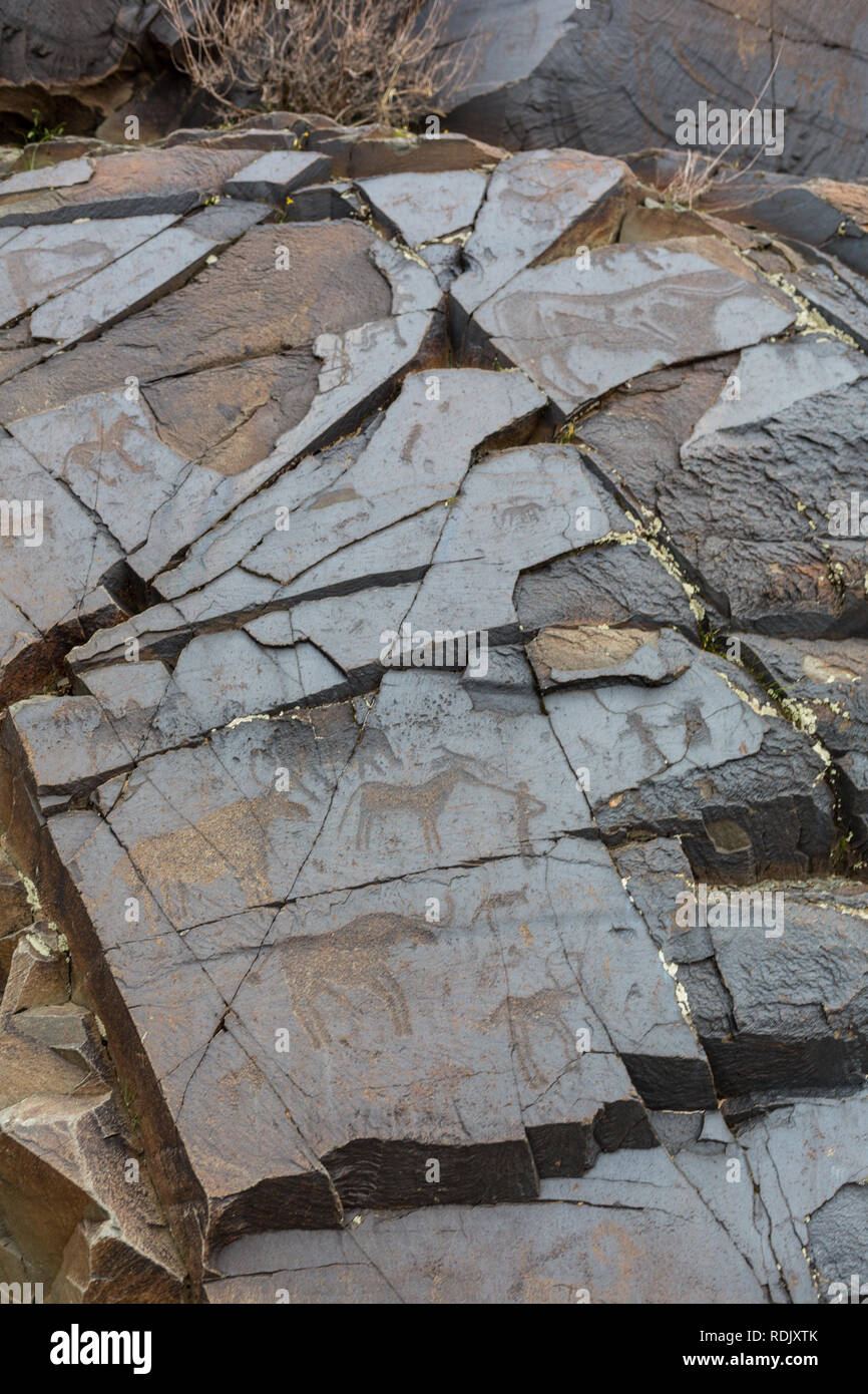 Tamgaly petroglyphs hi-res stock photography and images - Alamy