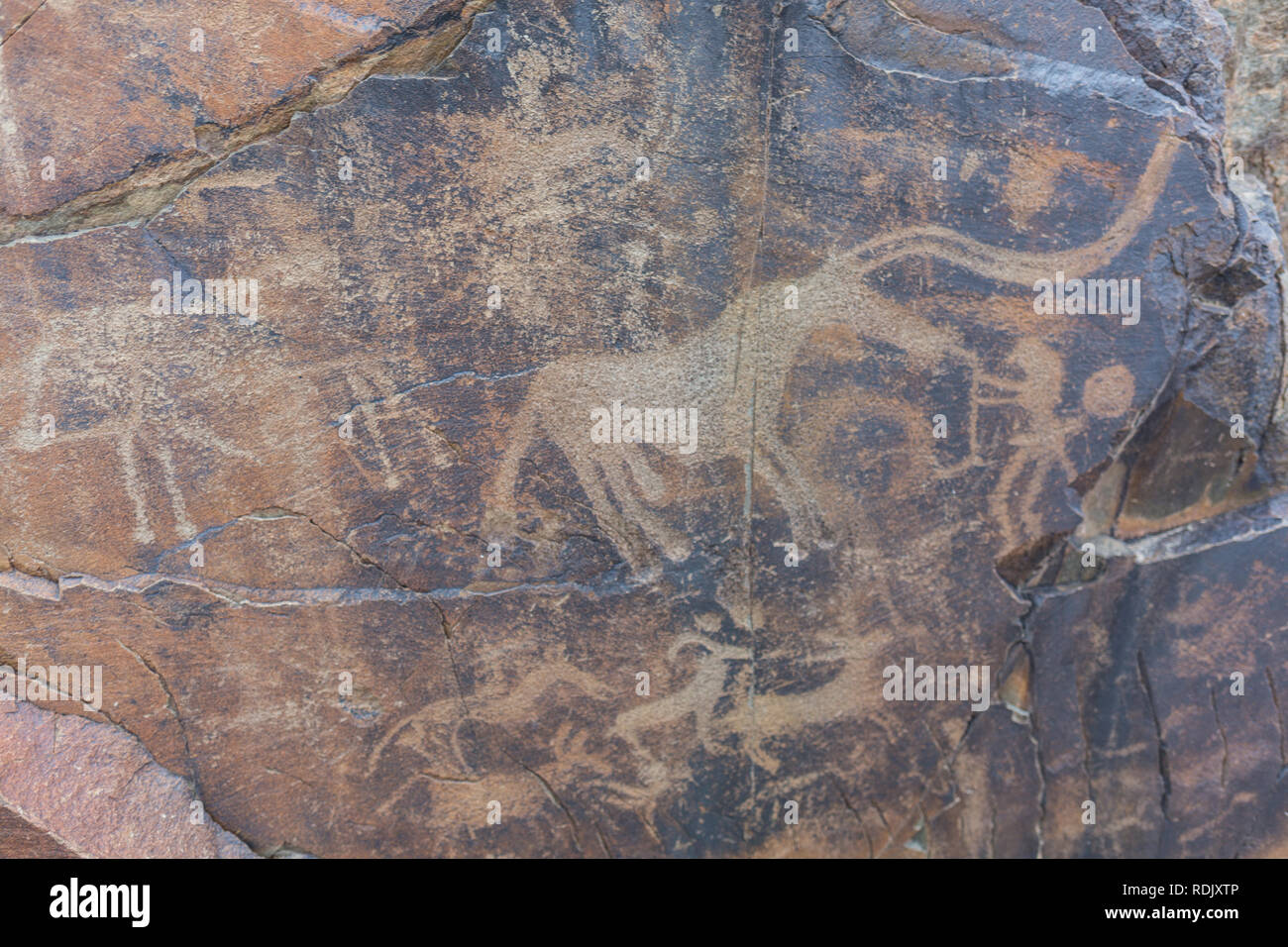 Petroglyphs in Tamgaly Tash in Kazakhstan Stock Photo - Alamy