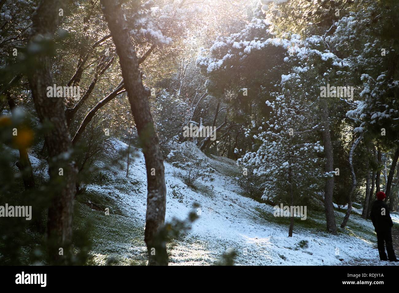 Acropolis in snow hi-res stock photography and images - Alamy