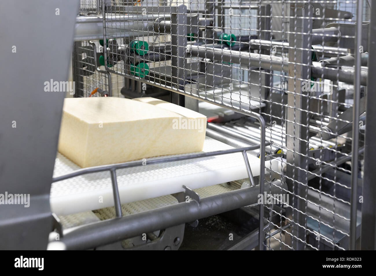 Cheese-making equipment of cheese factory Stock Photo - Alamy