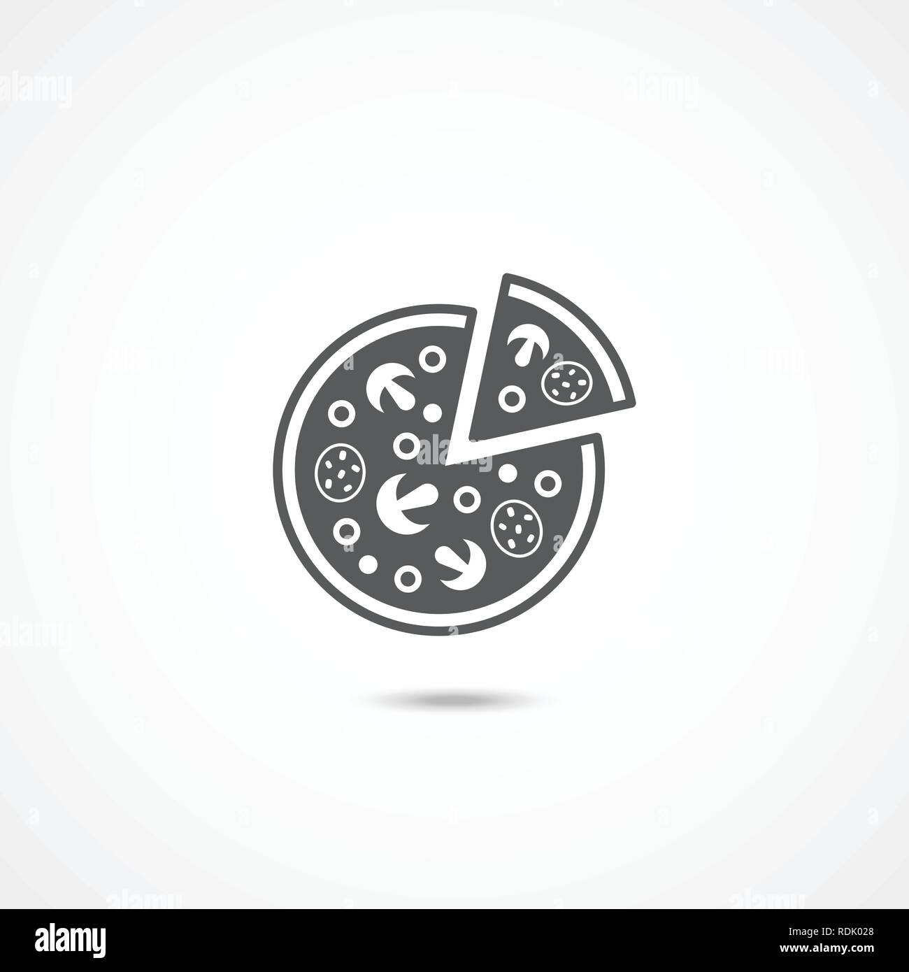 Pizza flat icon Stock Vector Image & Art - Alamy