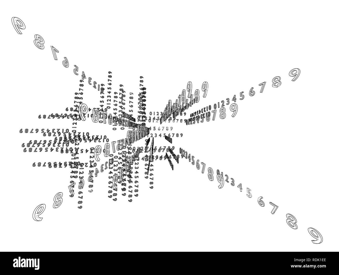 Abstract matrix numbers background Cut Out Stock Images & Pictures - Alamy