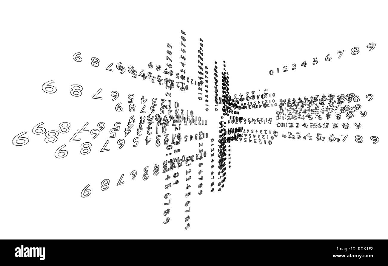 Abstract matrix numbers background Cut Out Stock Images & Pictures - Alamy