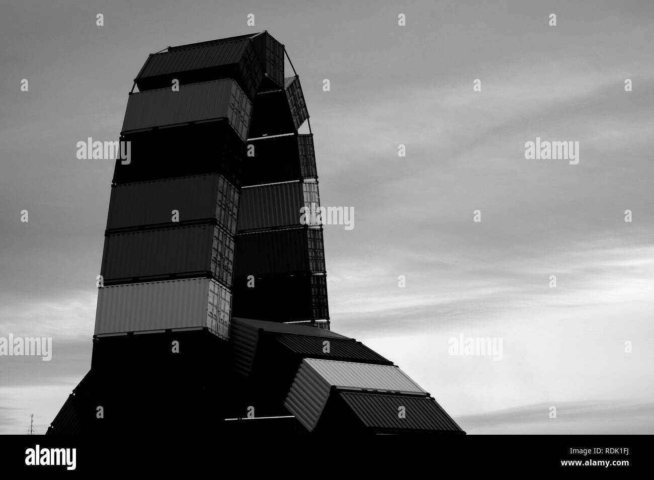 Chain of containers - monument by Vincent Ganivet Le Havre - France ...