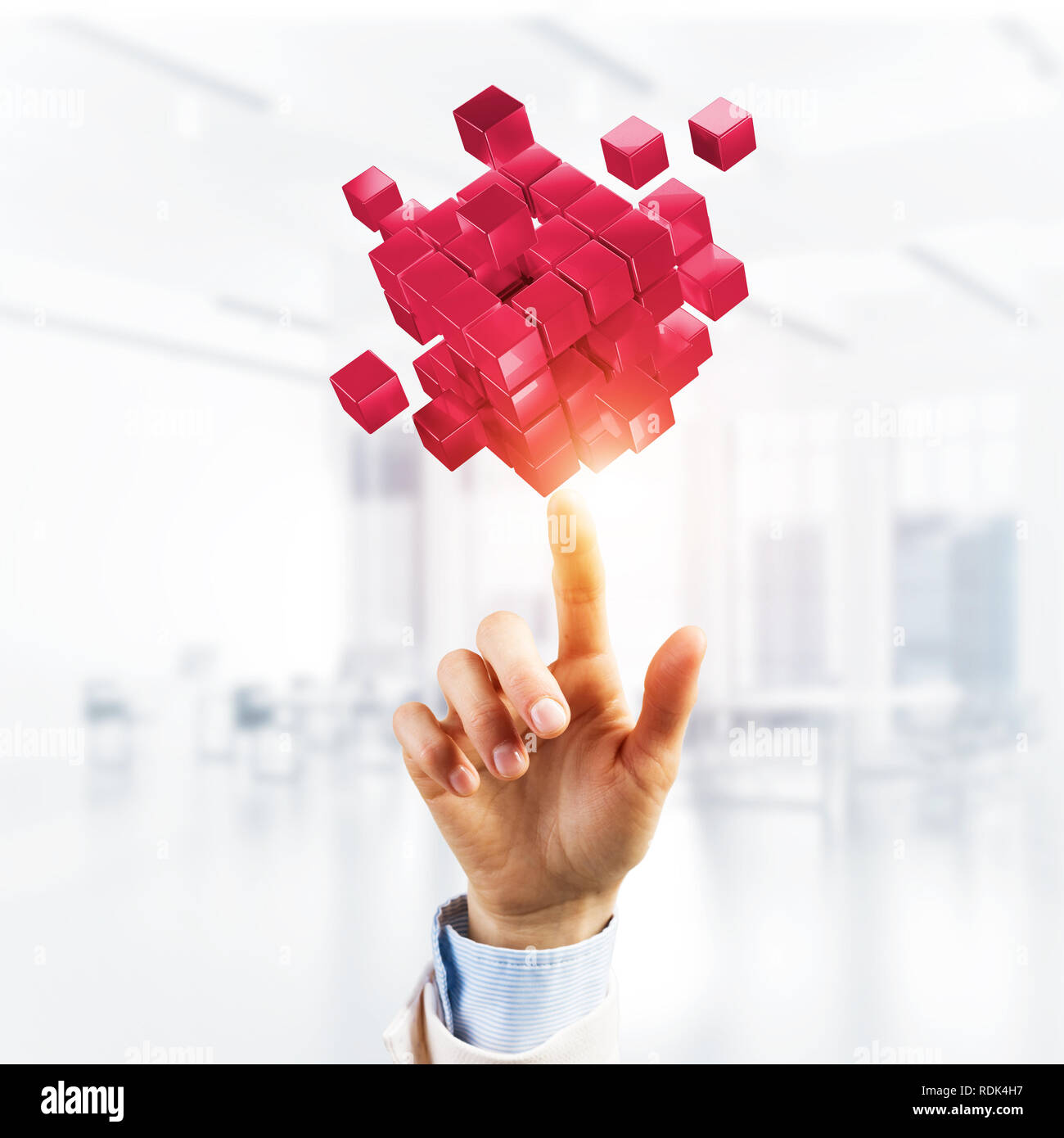 Concept of technology integration and innovation presented by cube ...