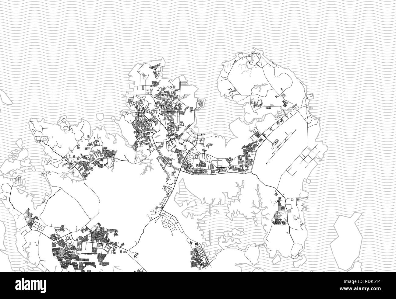 Area map of Batam, Indonesia. This artmap of Batam contains geography ...