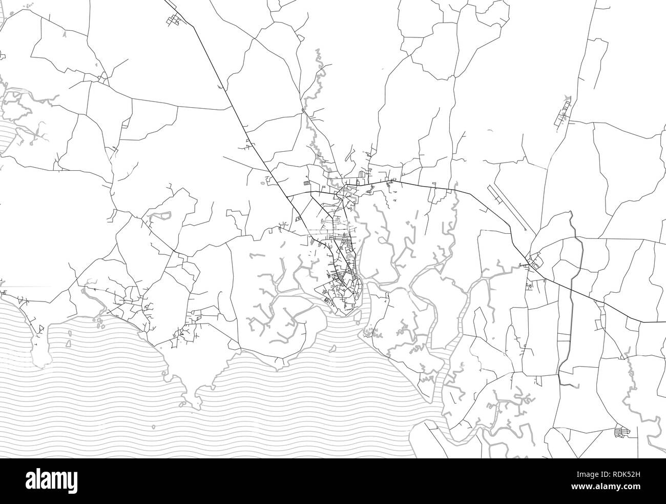 Area map of Krabi, Thailand. This artmap of Krabi contains geography ...